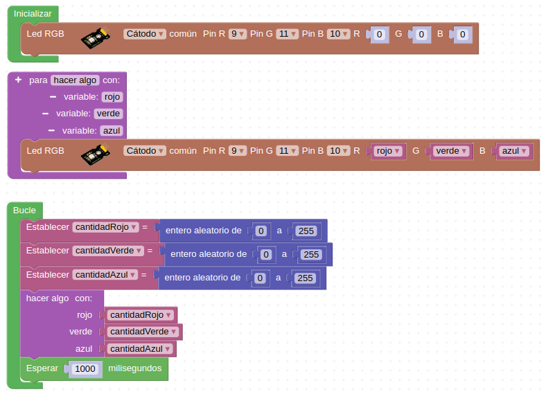 Reto 14 Color aleatorio con led RGB | Sistemas de control automáticos programados con Arduino ...