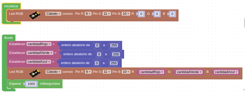 Reto 14 Color Aleatorio Con Led Rgb Sistemas De Control Automáticos Programados Con Arduino