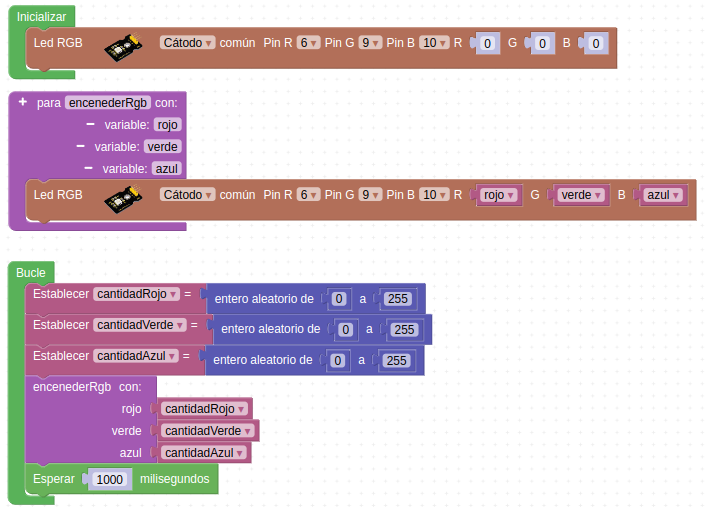 Reto 14 Color aleatorio con led RGB | Sistemas de control automáticos ...